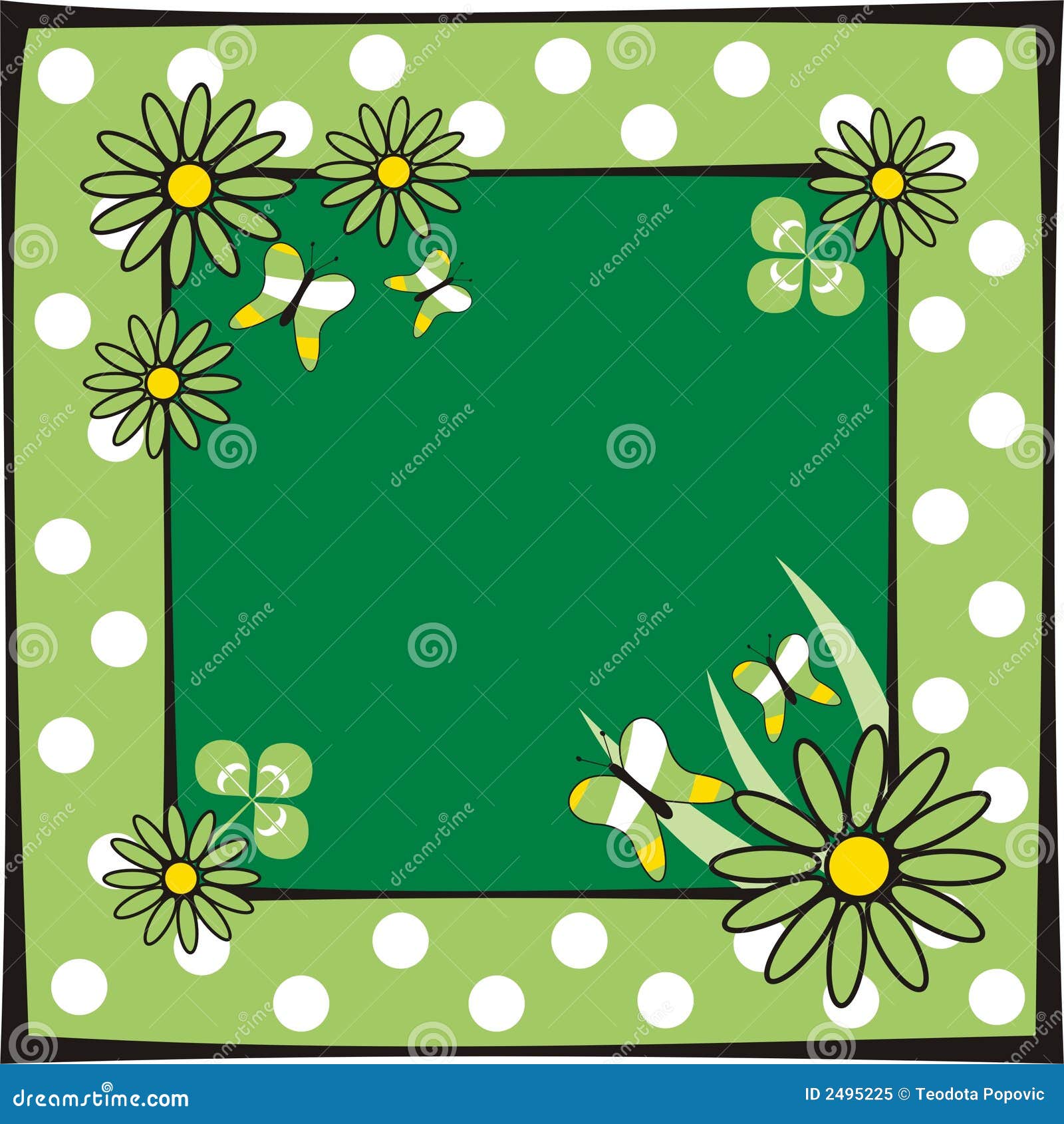 Spring frame stock vector. Illustration of spring, green - 2495225