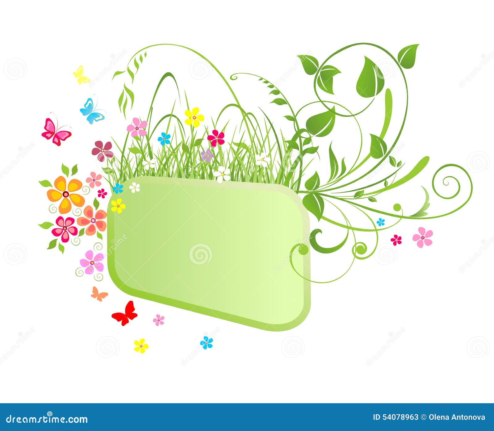 Spring frame stock vector. Illustration of decoration - 54078963