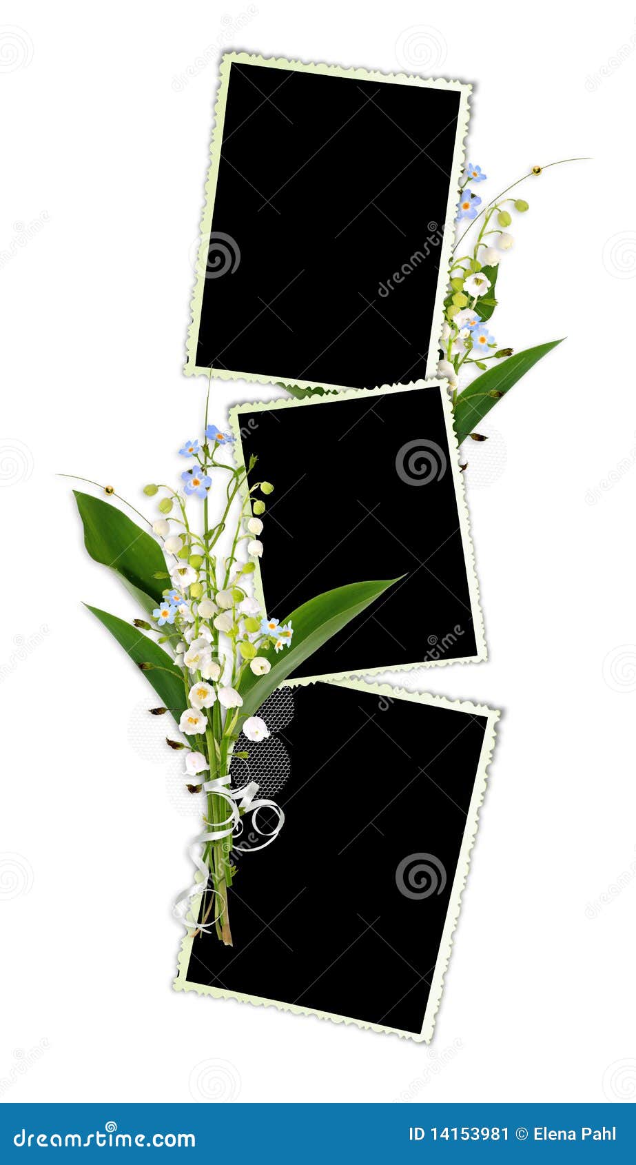 Spring Frame with Lily of the Valley Stock Illustration - Illustration ...