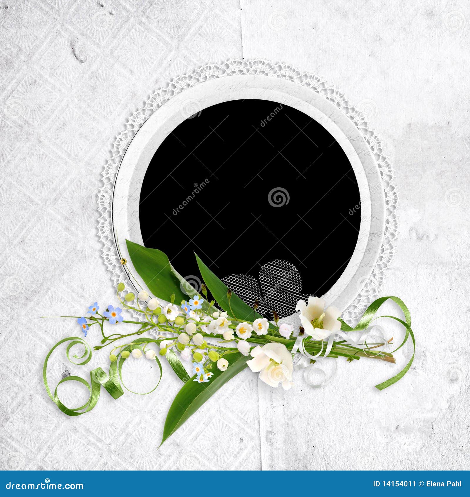 Spring Frame with Lily of the Valley Stock Illustration - Illustration ...