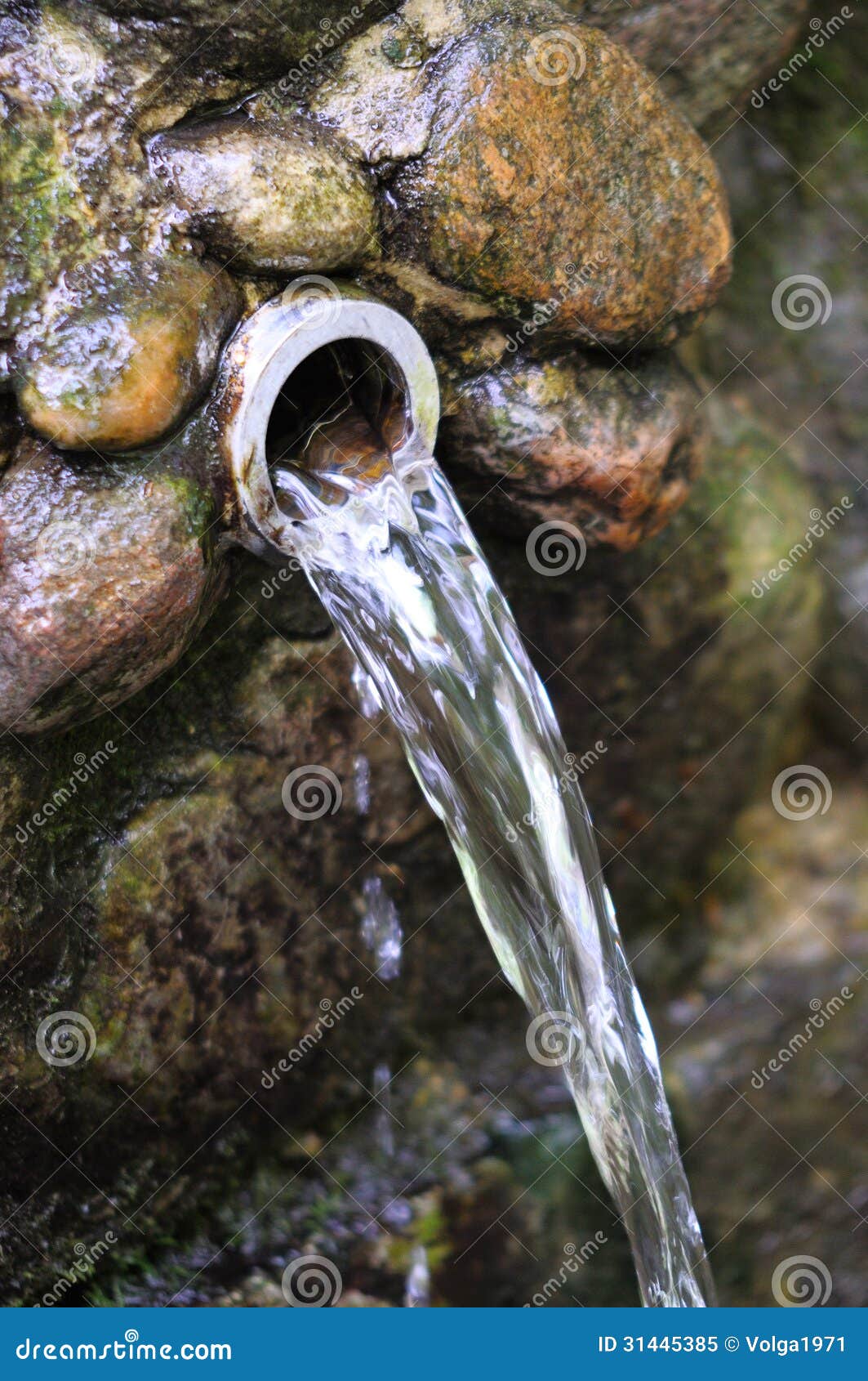 Spring stock image. Image of flowing, stone, sparse, water - 31445385