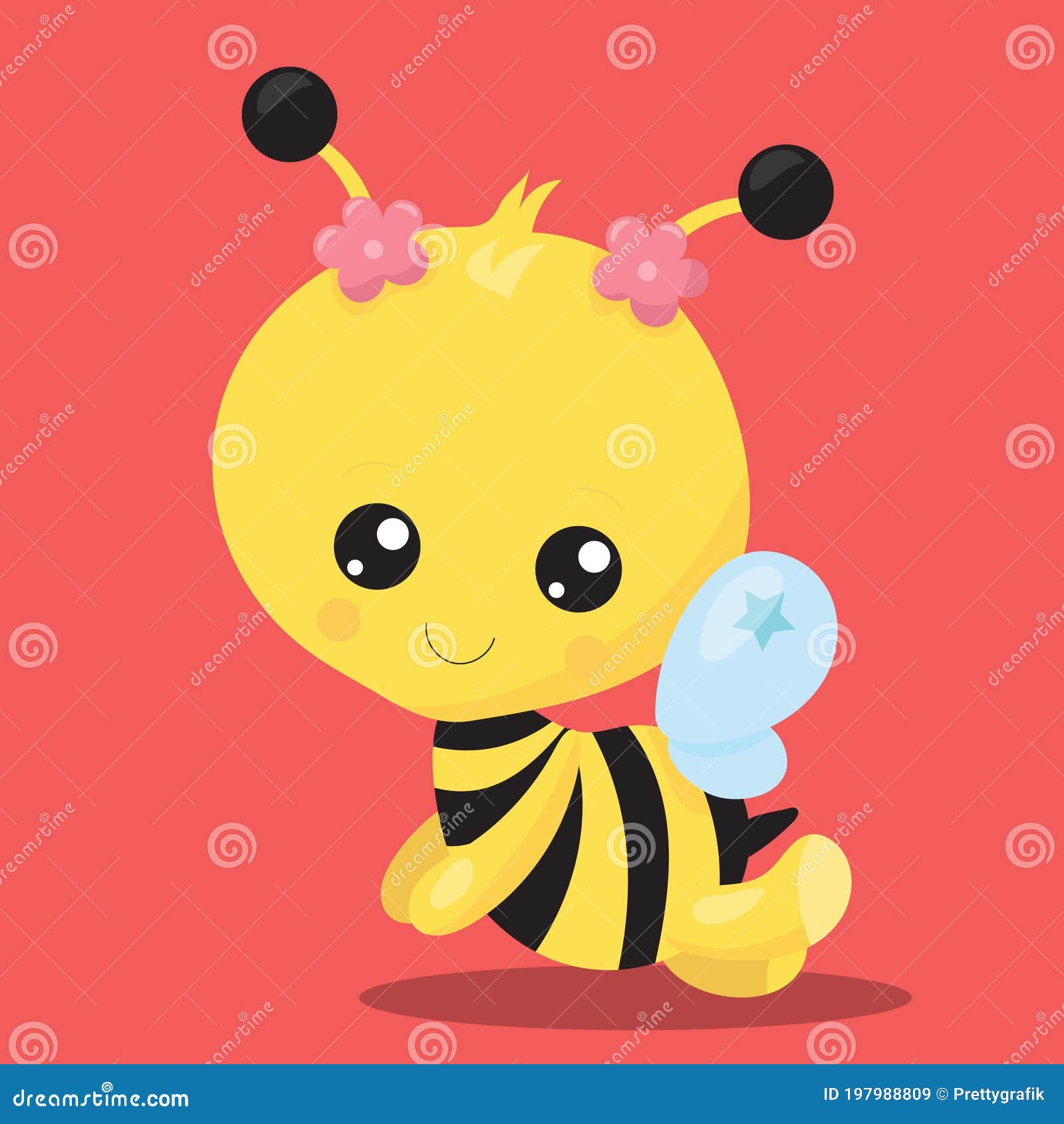 SPRING FRIENDS BEE 01 stock vector. Illustration of spring - 197988809