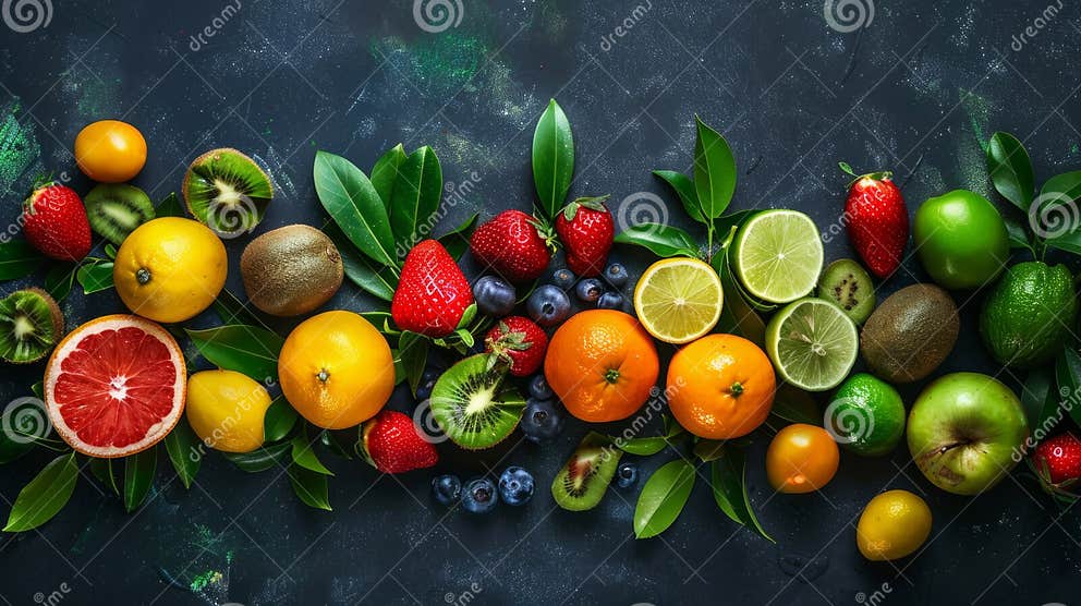 Spring Fruit Assortment Arranged with a Designated Area for Your ...