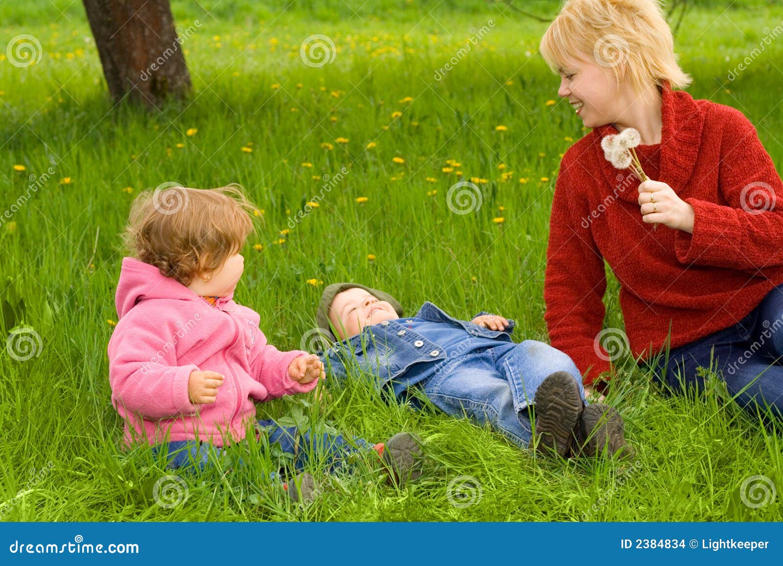 Spring fun with the family stock photo. Image of game - 2384834