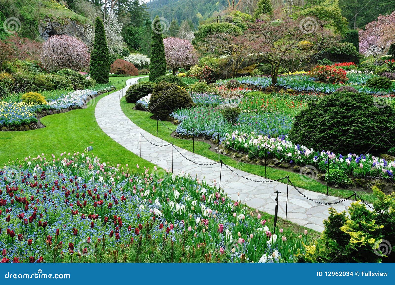 Spring garden stock photo. Image of famous, columbia - 12962034
