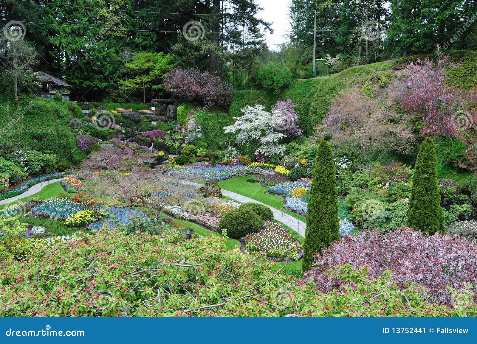 Spring garden stock image. Image of attraction, canadian - 13752441