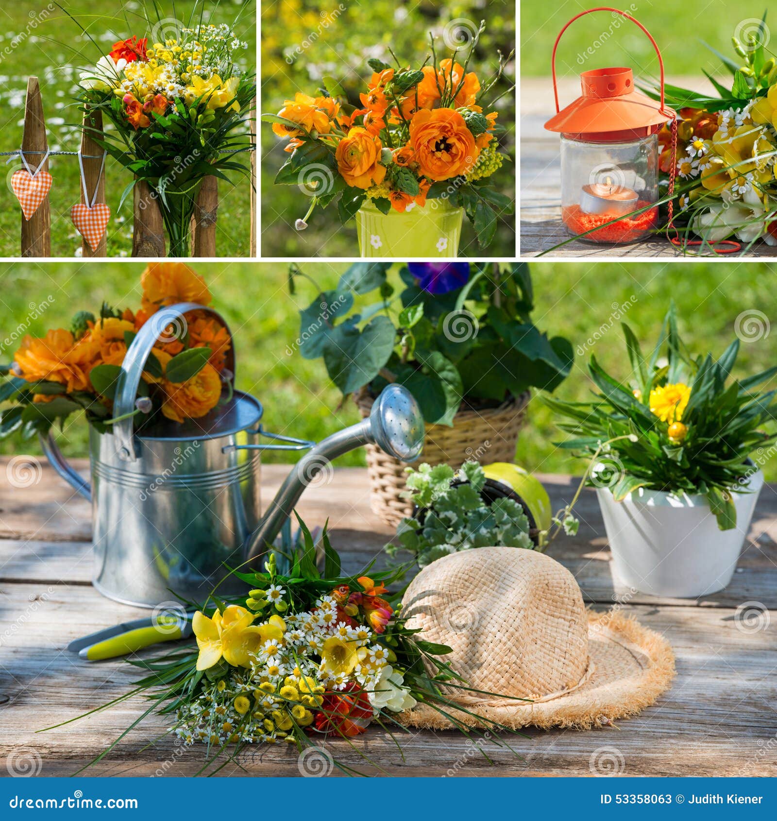 Spring garden collage stock image. Image of spring, time - 53358063
