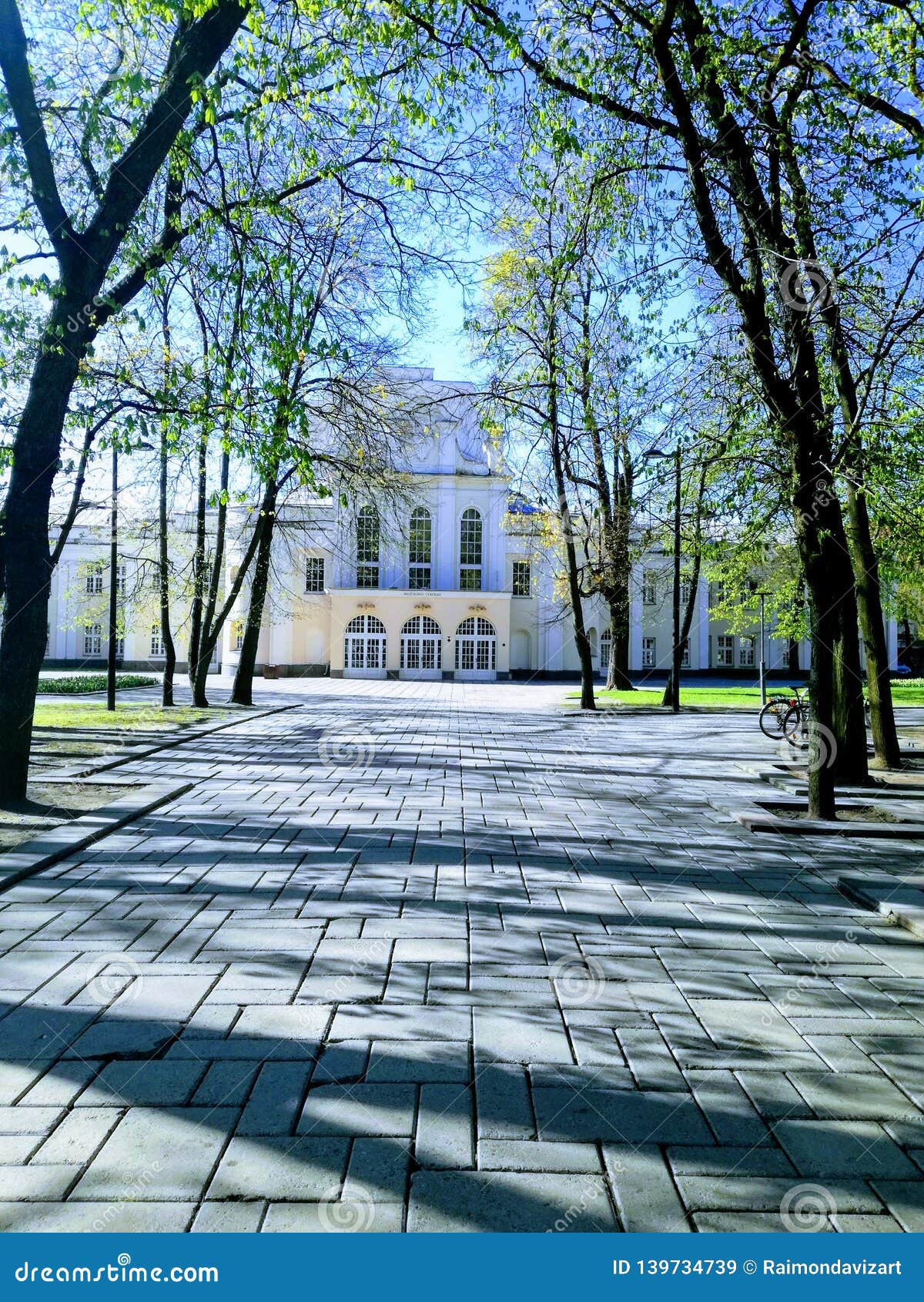 Spring in Kaunas editorial stock image. Image of green - 139734739
