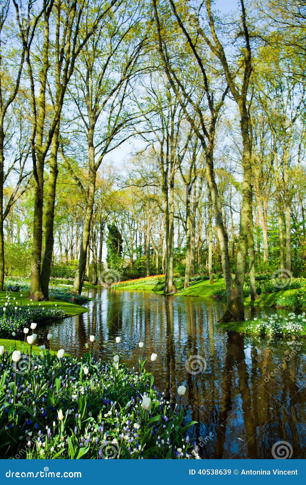 Spring garden landscape stock image. Image of color, building - 40538639