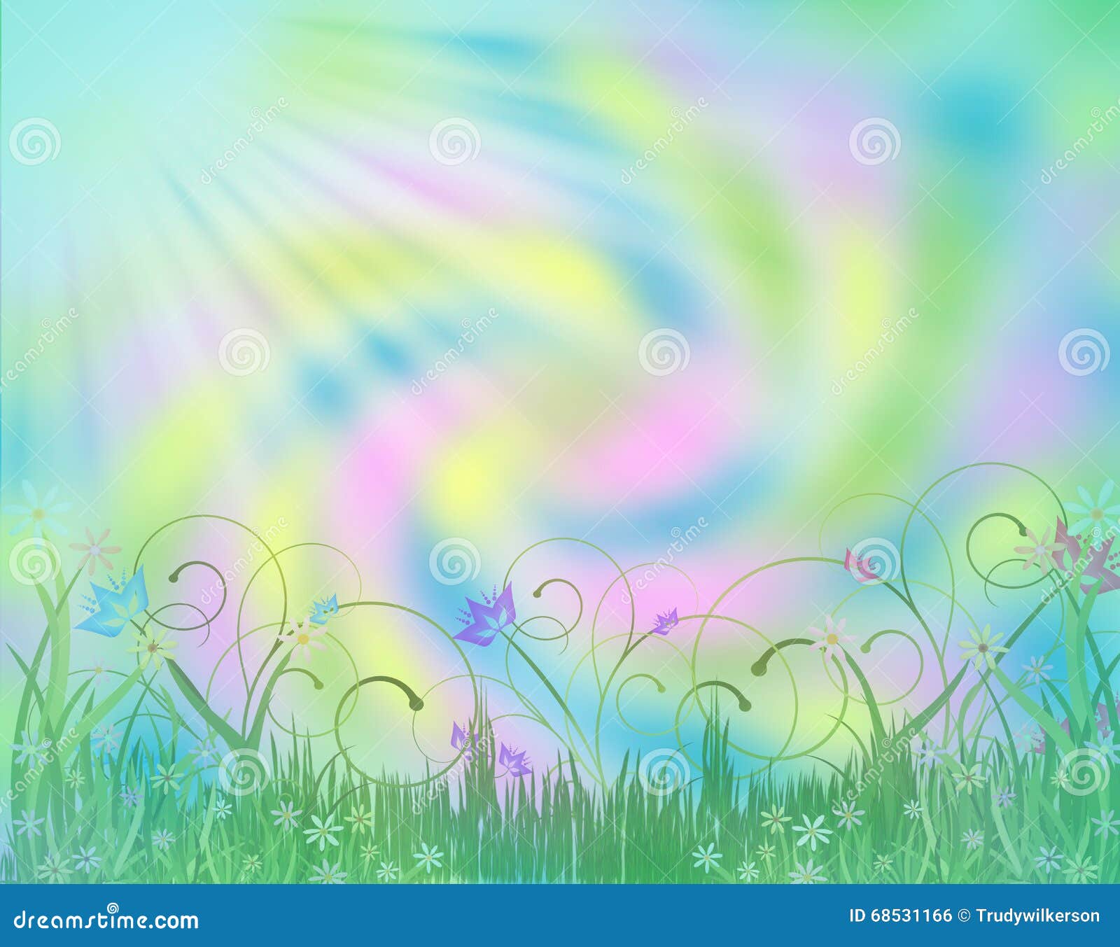 Spring Garden Pastels Background Stock Illustration - Illustration of ...