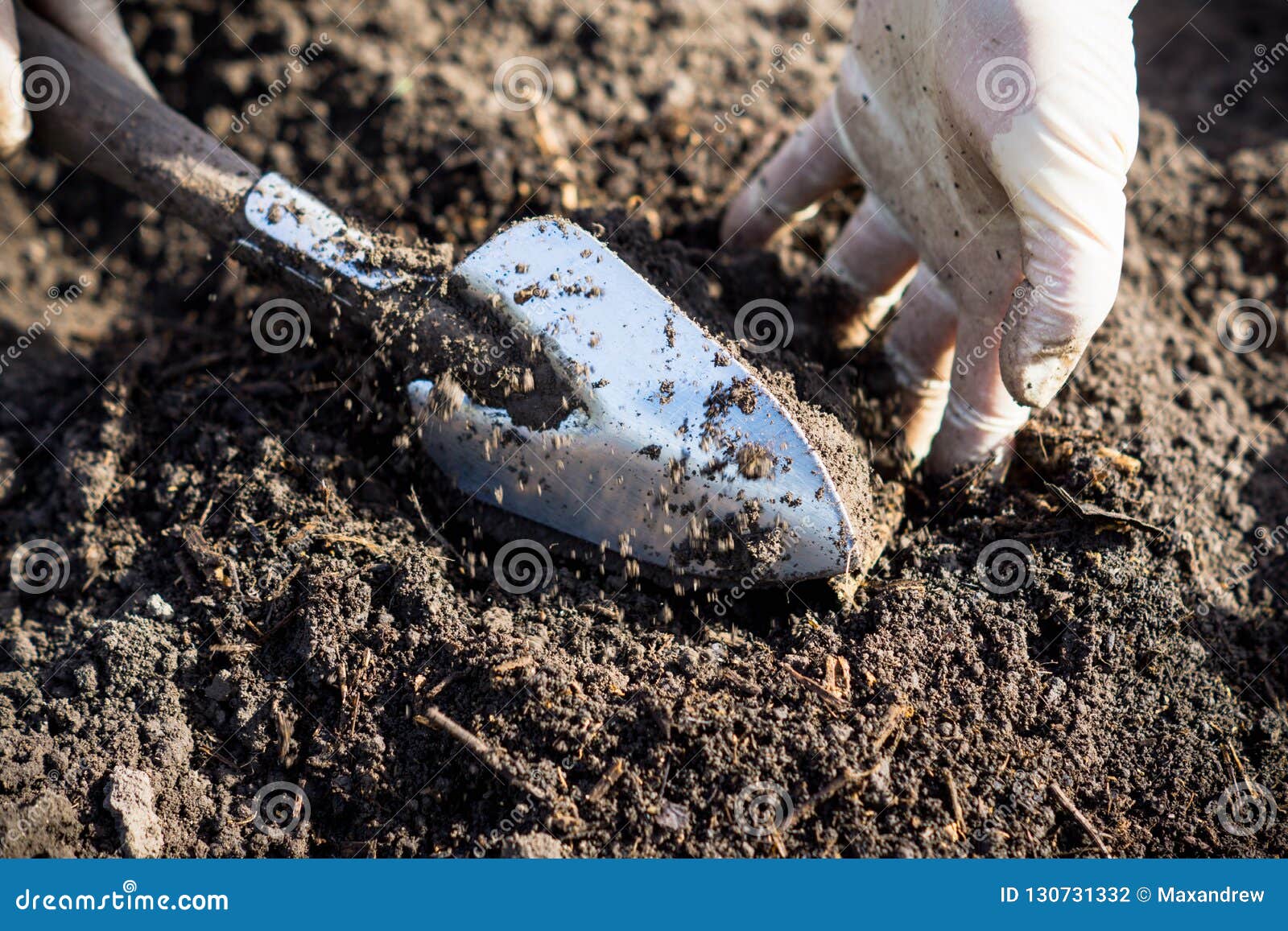 Spring garden work stock photo. Image of focus, hobby - 130731332