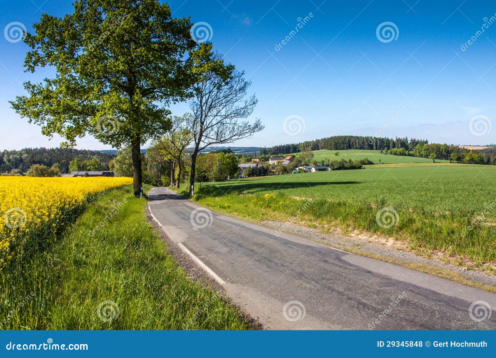 Spring in Germany stock photo. Image of blue, color, landscape - 29345848