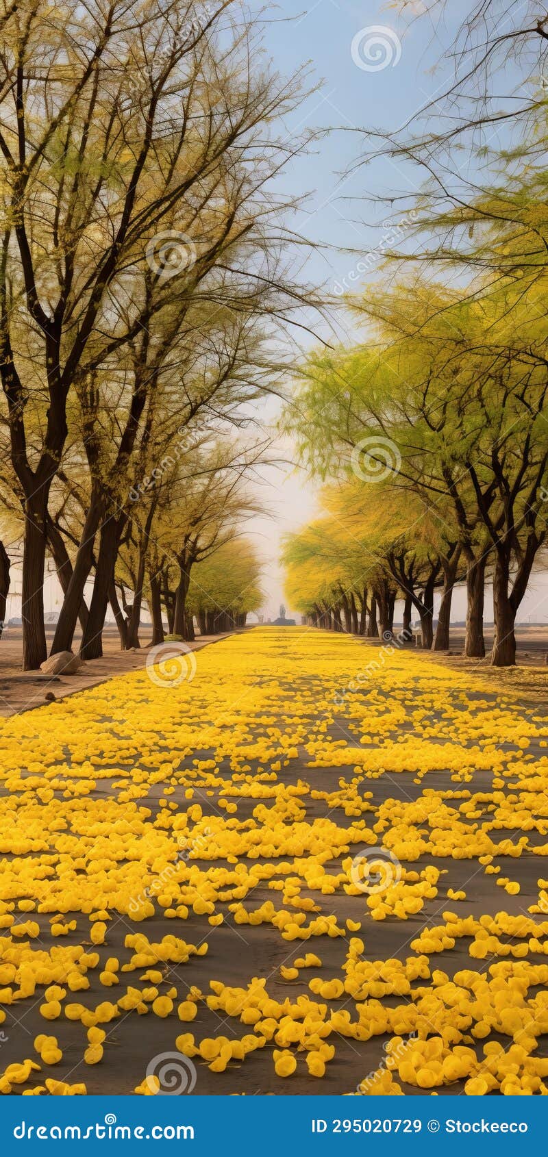Vibrant Pathway of Yellow Flower Petals Uhd Image in 8k Resolution ...