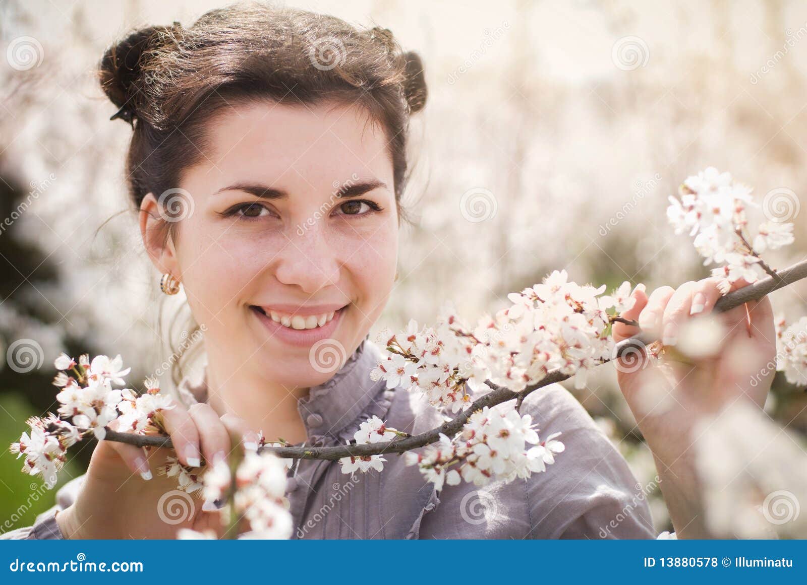 Spring girl stock photo. Image of fresh, outdoor, blue - 13880578