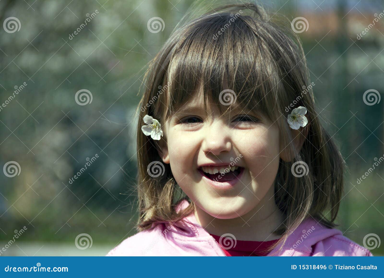 Spring girl stock photo. Image of blonde, sweet, little - 15318496
