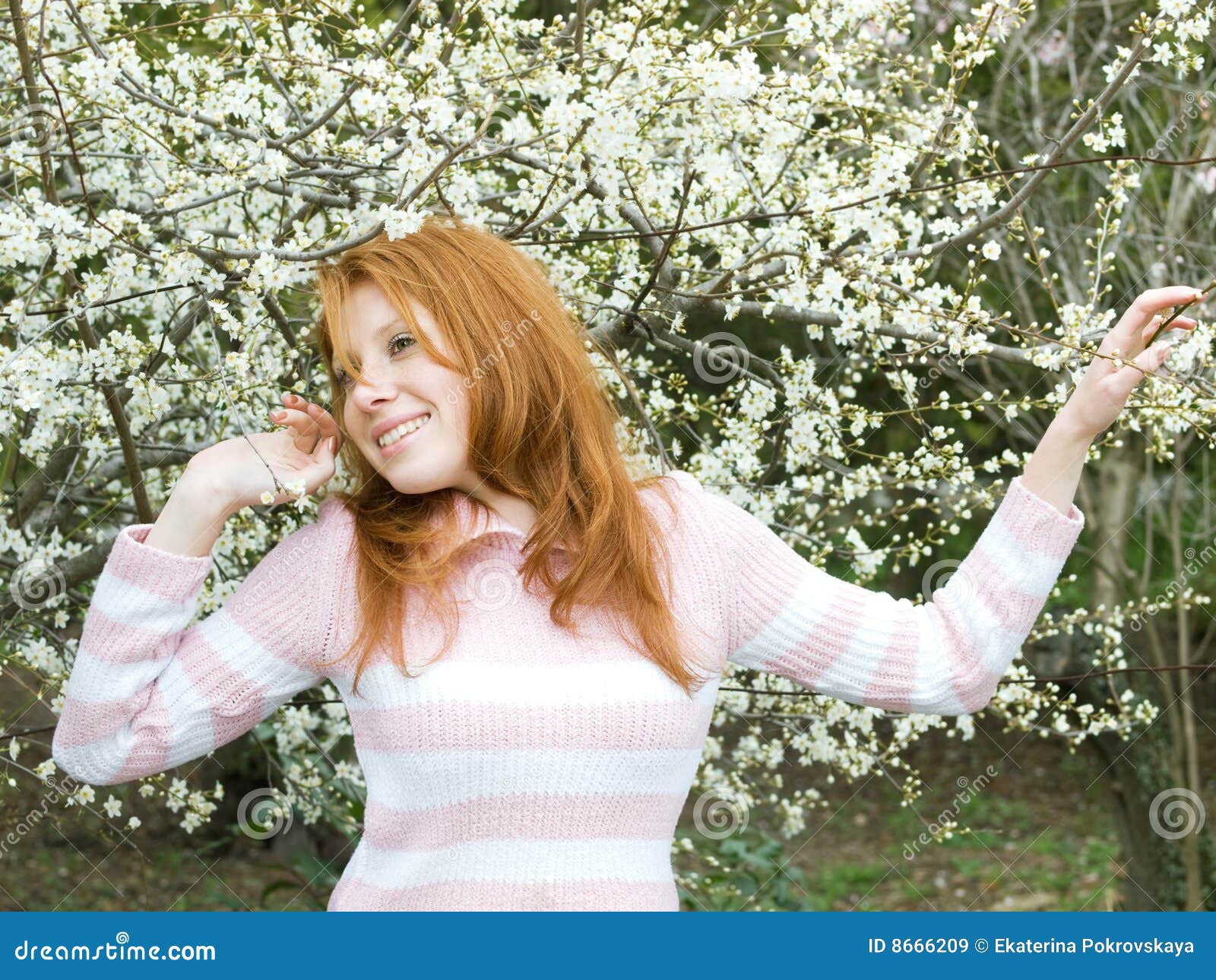 Spring girl stock image. Image of green, romance, female - 8666209