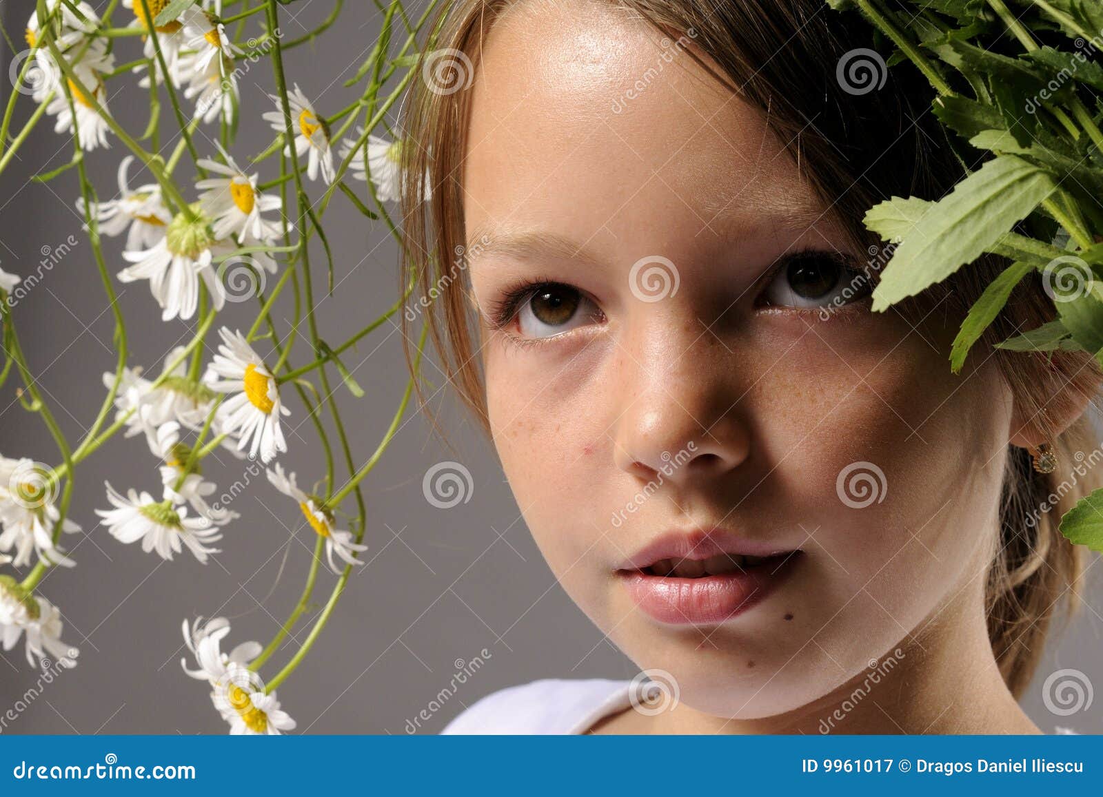 Spring girl stock image. Image of bunch, bouquet, purity - 9961017