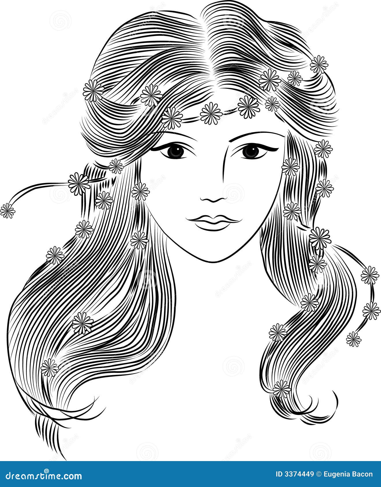 Spring goddess stock vector. Illustration of vector, spring - 3374449