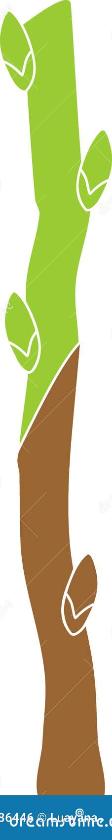 Spring grafting tree. stock vector. Illustration of rootstock - 154386446