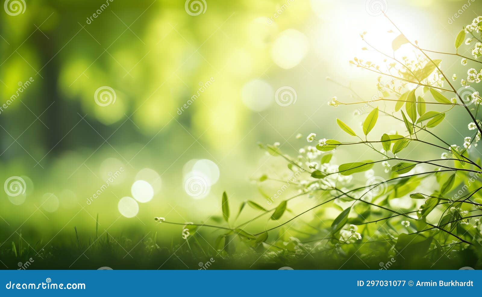 Spring green background stock illustration. Illustration of plant ...