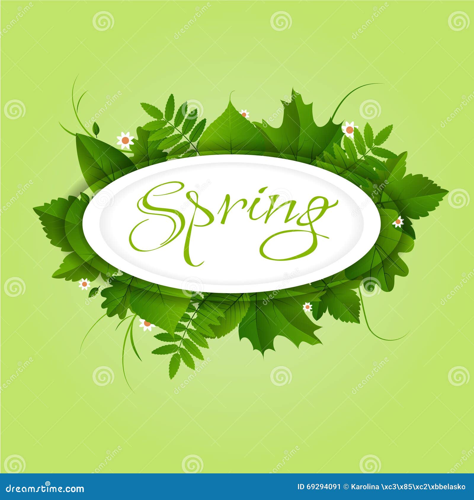 Spring green background stock vector. Illustration of style - 69294091