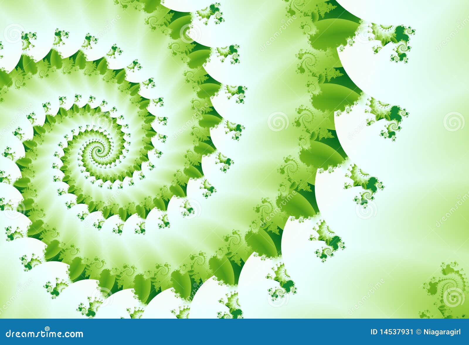 Spring Green Fractal Wave stock illustration. Illustration of spring ...