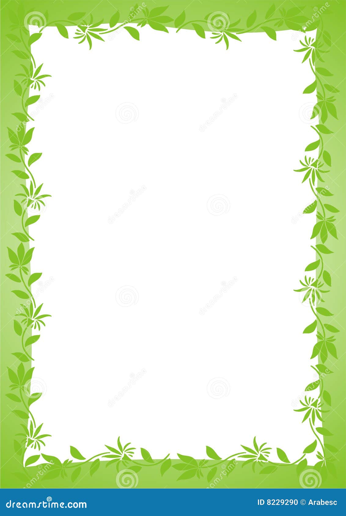 Spring green frame vector stock vector. Illustration of symmetry - 8229290