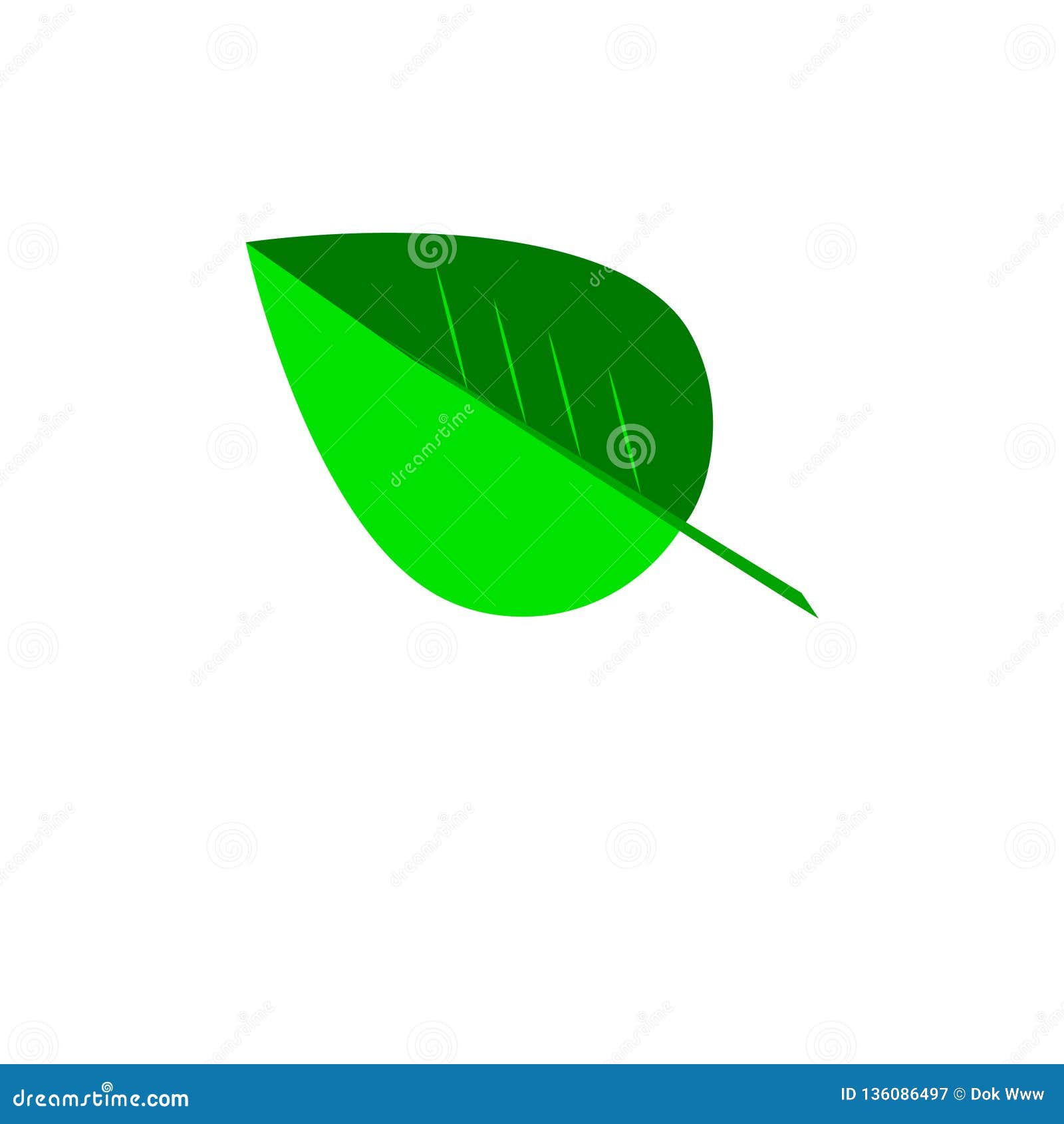 Spring green leaf icon stock vector. Illustration of fresh - 136086497