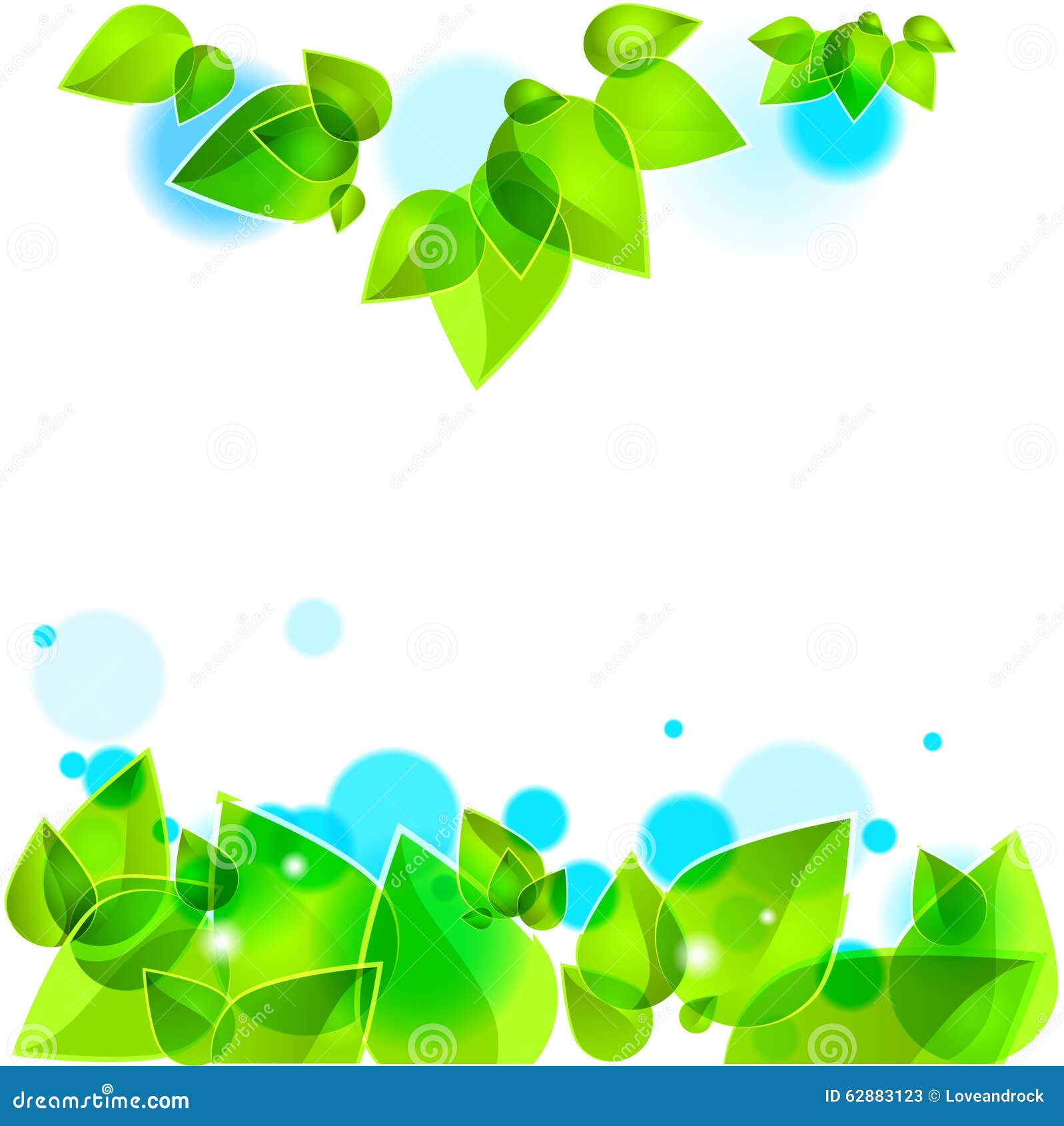 Spring Green Leaves Background Stock Illustration - Illustration of ...