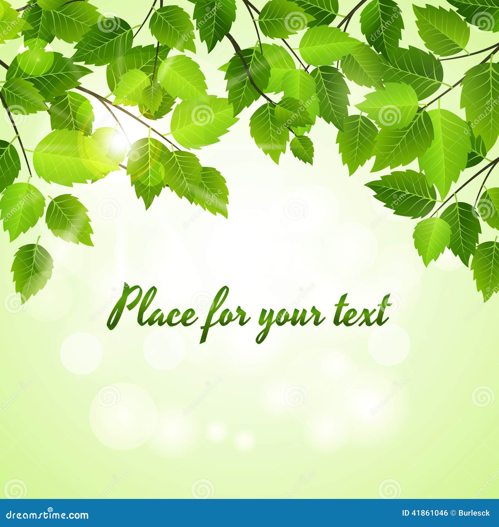 Spring Green Leaves Background Stock Vector - Illustration of foliage ...