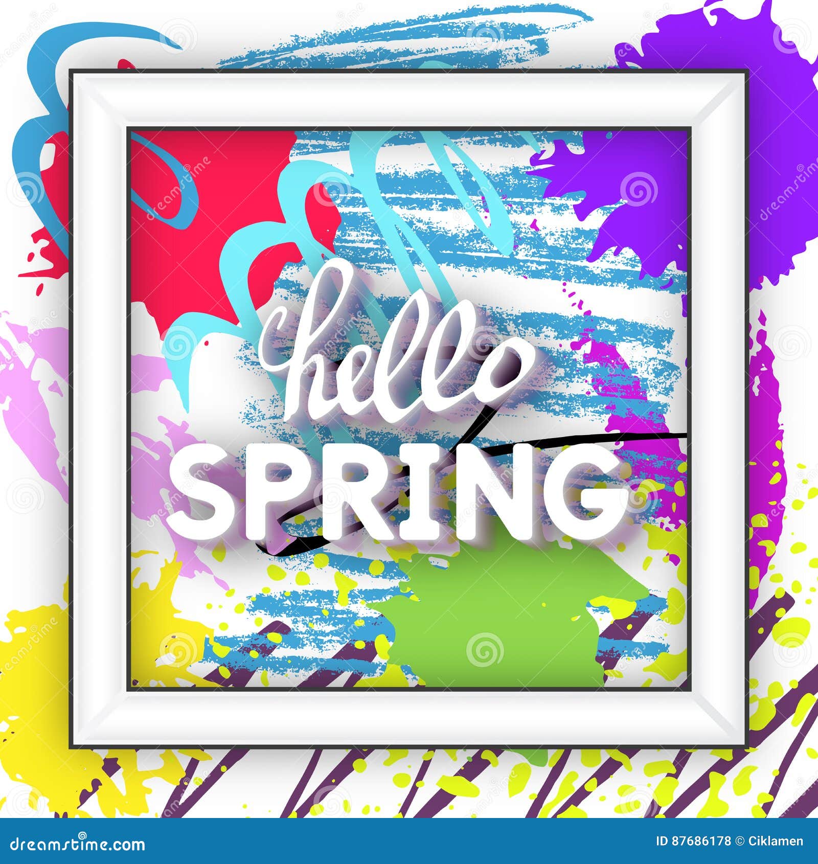 Spring Greeting stock vector. Illustration of leaf, bright - 87686178