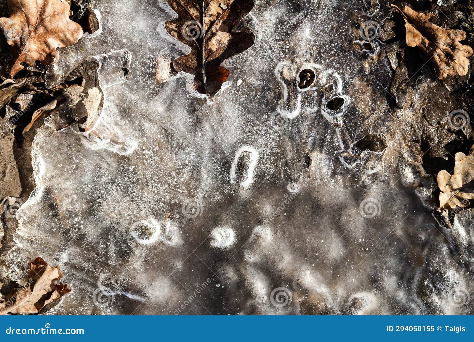 Spring Ground Covered with Thawing Snow Stock Image - Image of nature ...