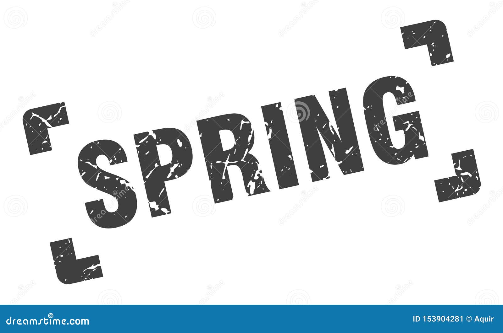 Spring stamp stock vector. Illustration of seal, black - 153904281