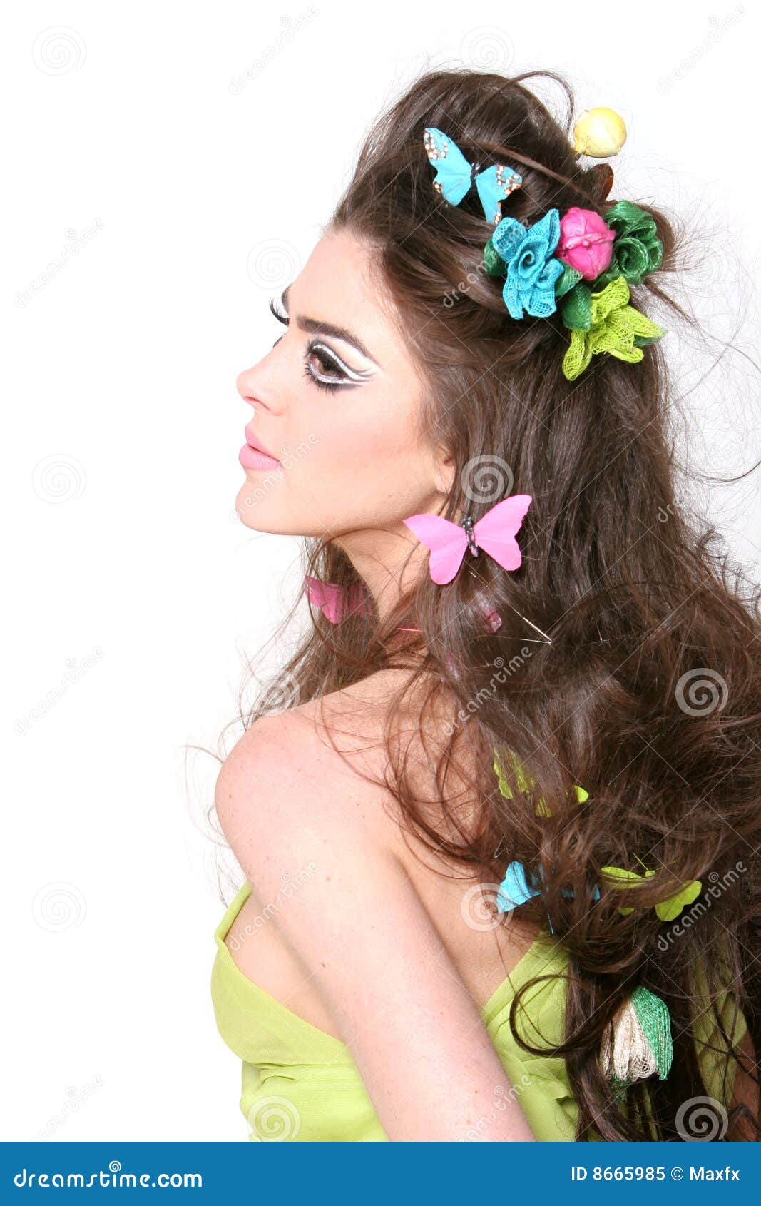 Spring hair and makeup stock image. Image of lips, glamour - 8665985