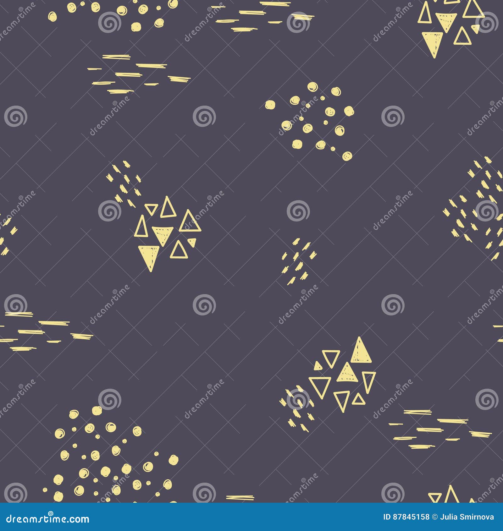 Spring Hand Drawn Floral and Abstract Elements. Stock Illustration ...