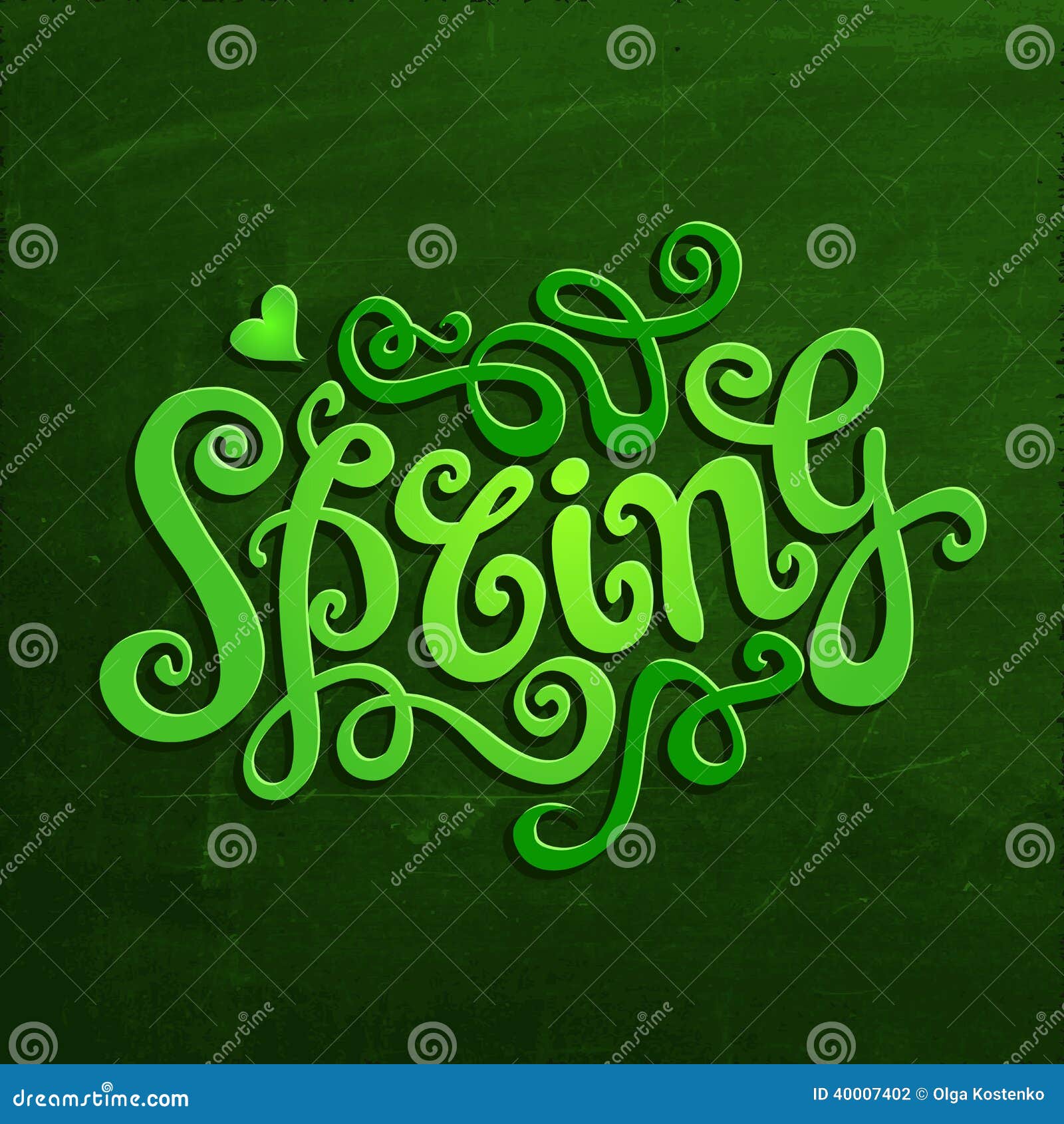 Spring Hand Lettering - Handmade Calligraphy Stock Vector ...