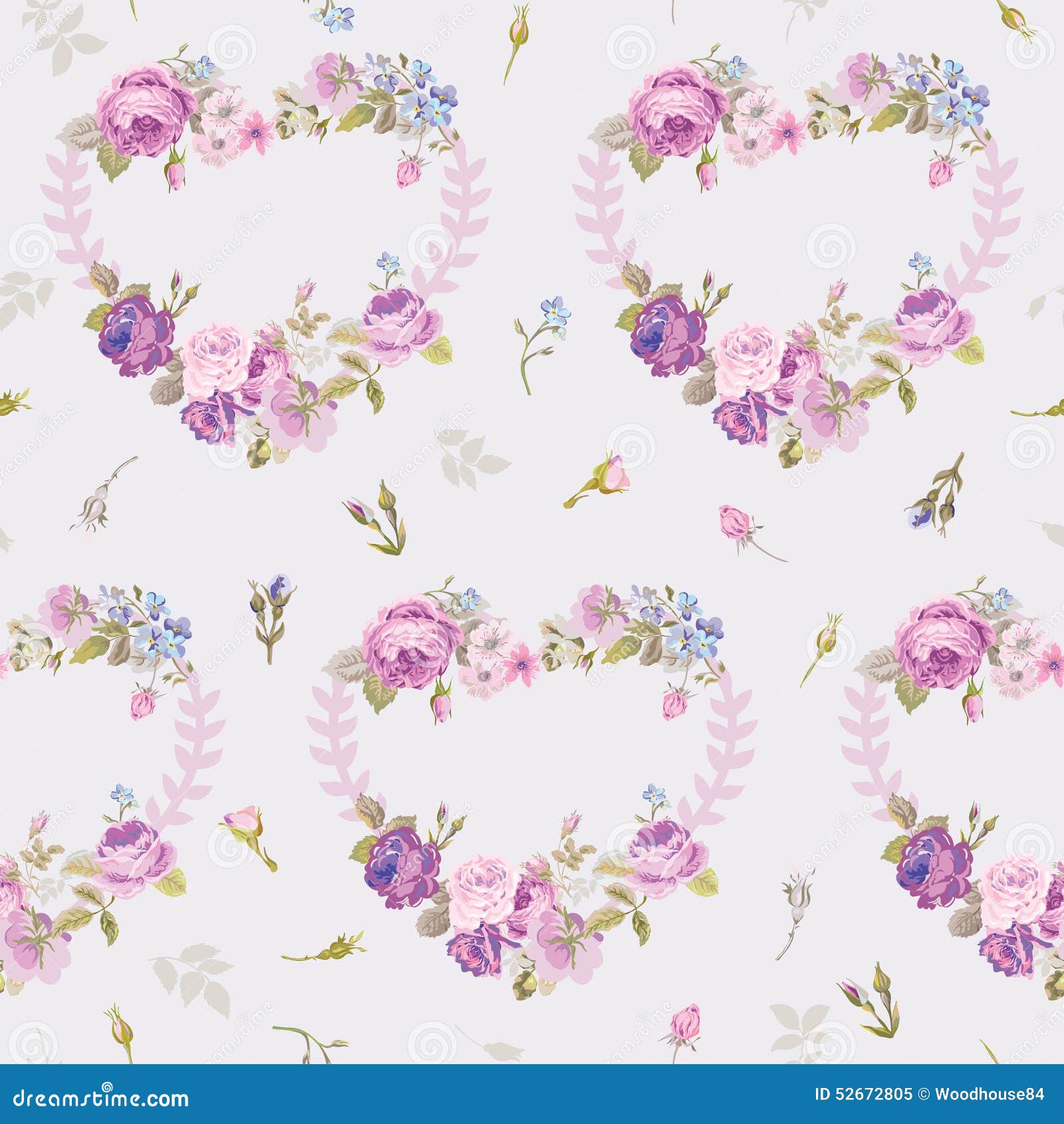Spring Hearts Flowers Backgrounds Stock Illustrations – 490 Spring ...