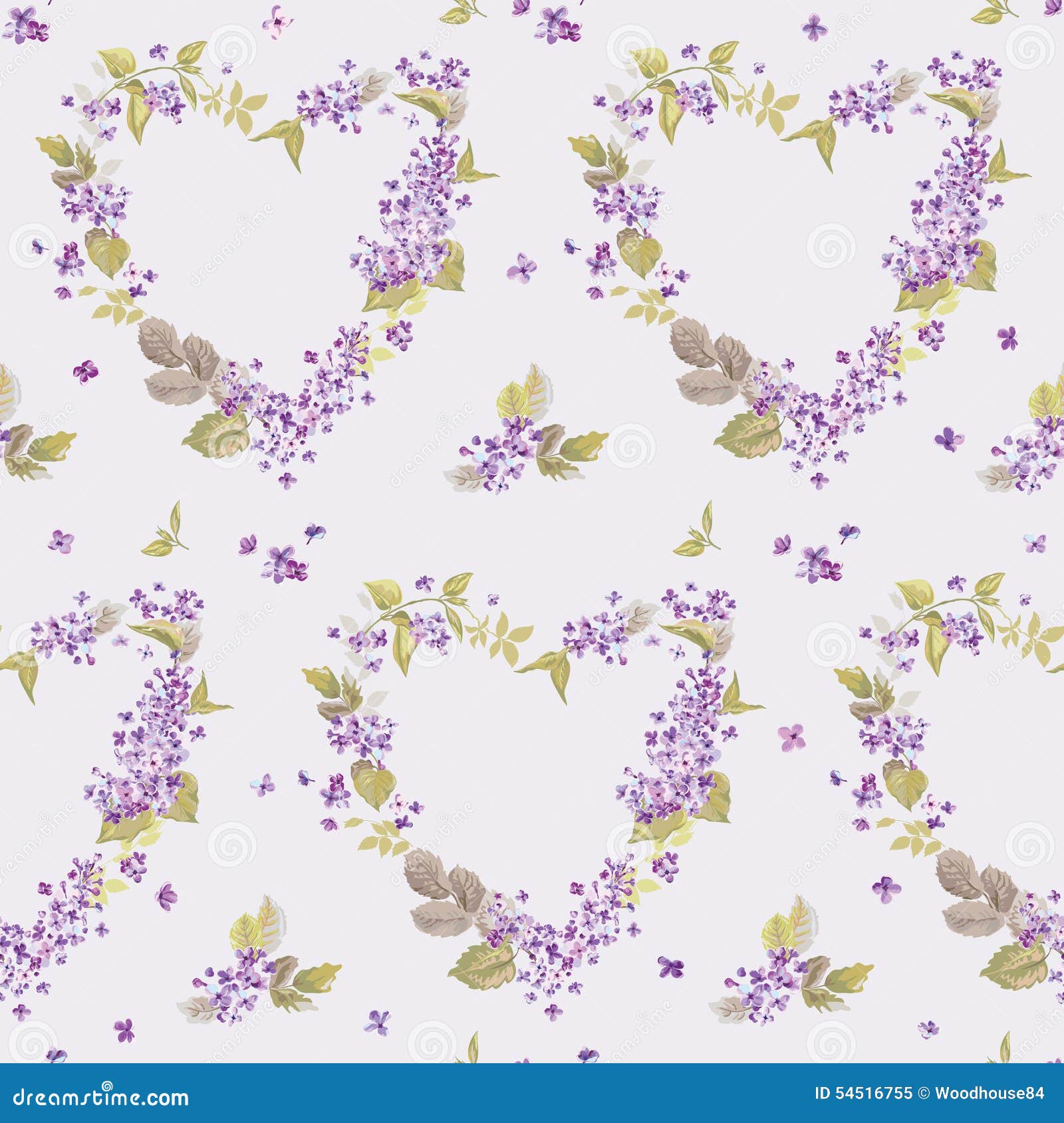 Spring Hearts Flowers Backgrounds Stock Vector - Illustration of ...