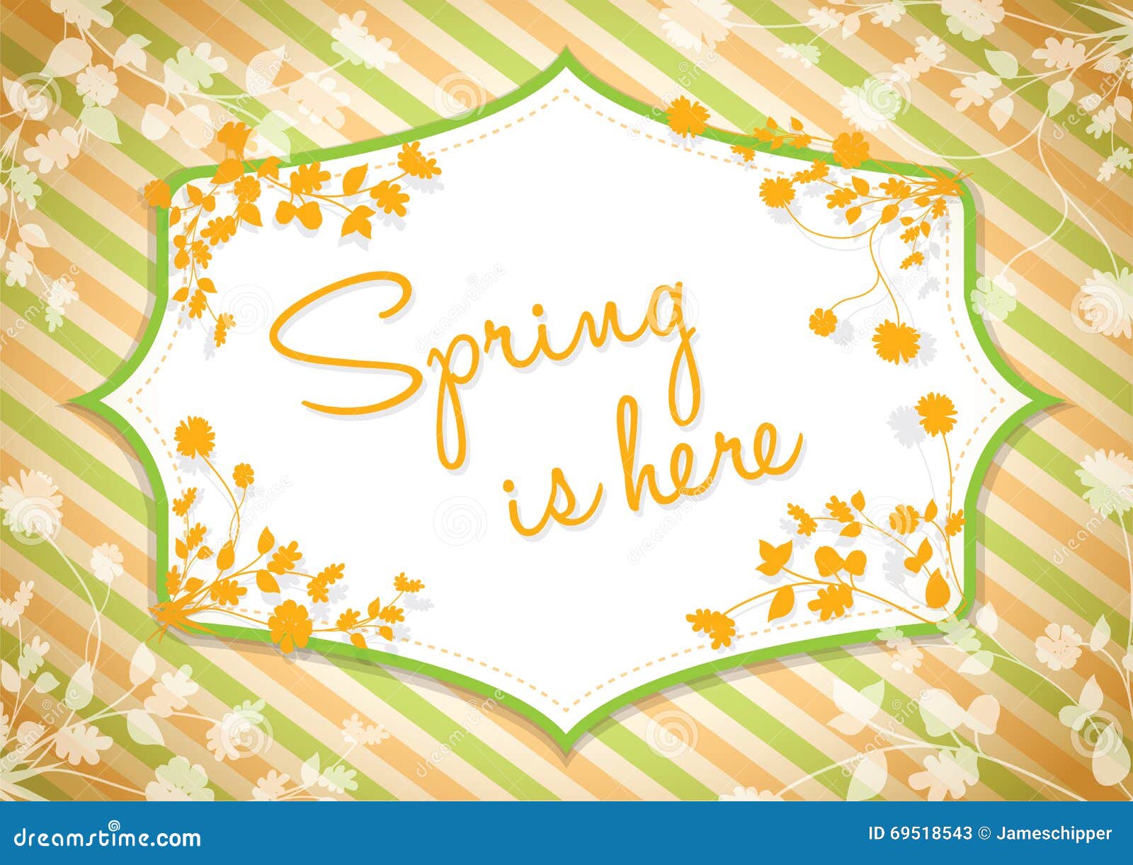 Spring is here background stock vector. Illustration of headline - 69518543