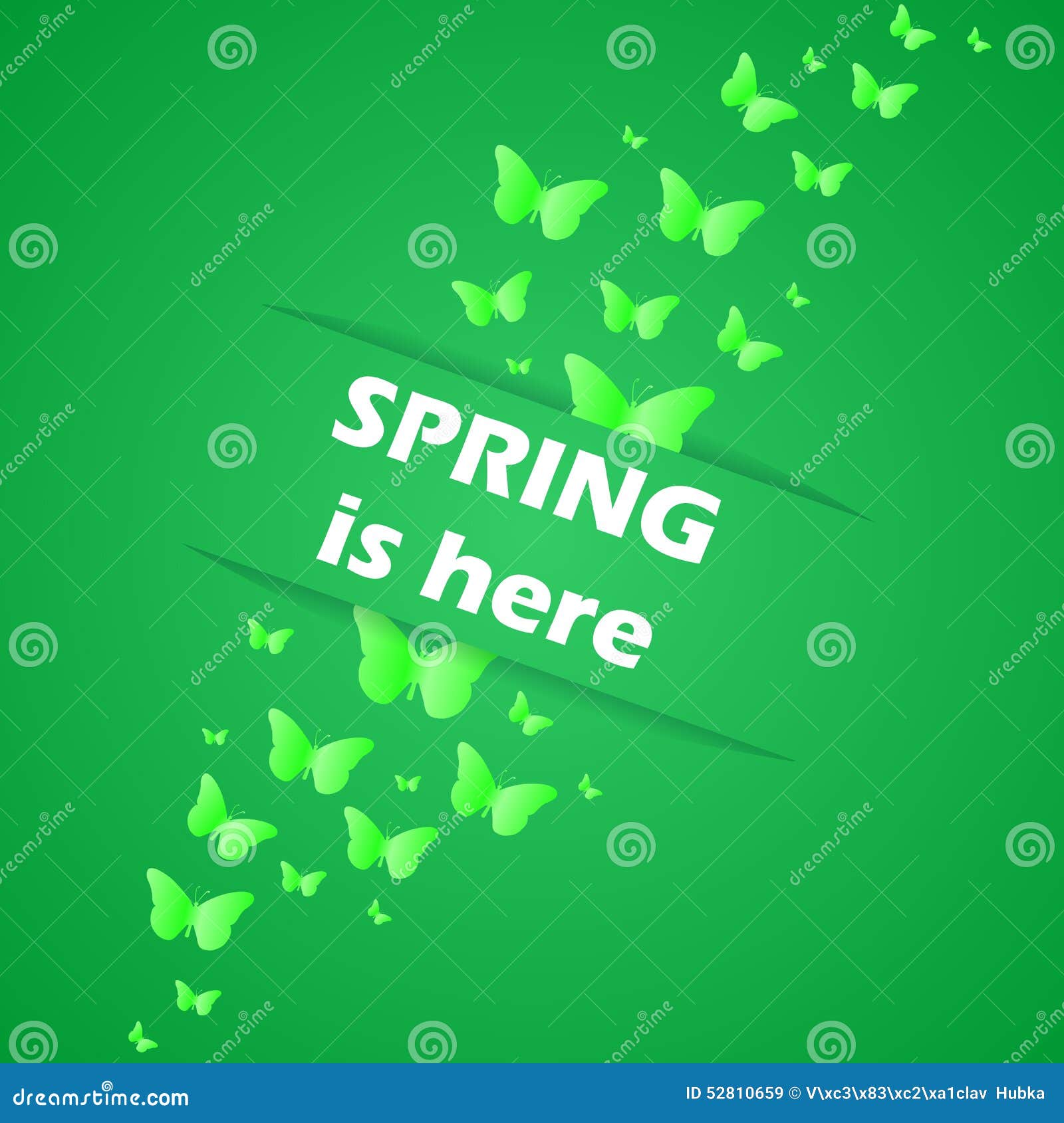 Spring Is Here Calligraphy Vector Illustration | CartoonDealer.com ...