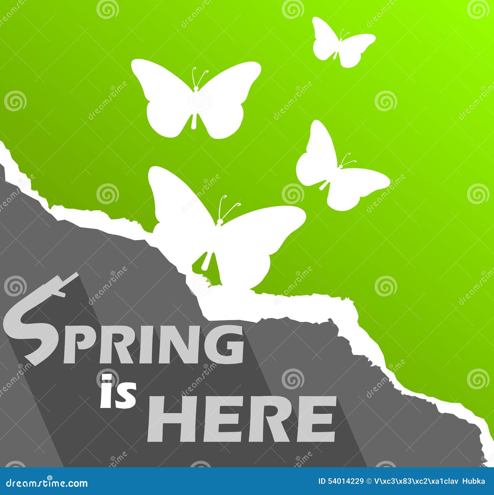 Spring Is Here Calligraphy Vector Illustration | CartoonDealer.com ...