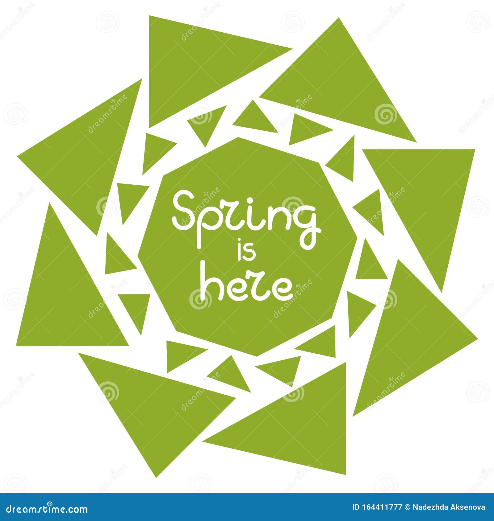 Spring is Here Text. Abstract Geometric Background Texture for Design ...
