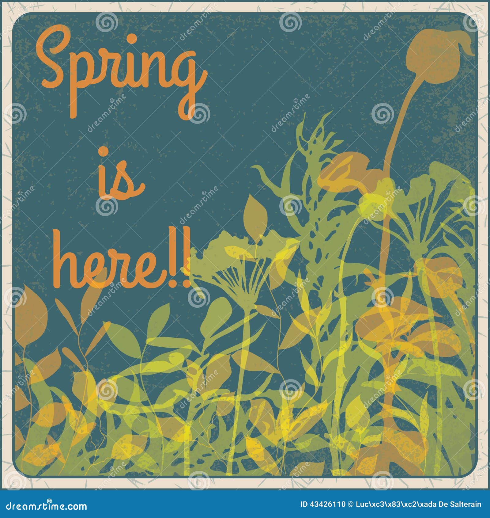 Spring is here!! stock vector. Illustration of sale, symbol - 43426110