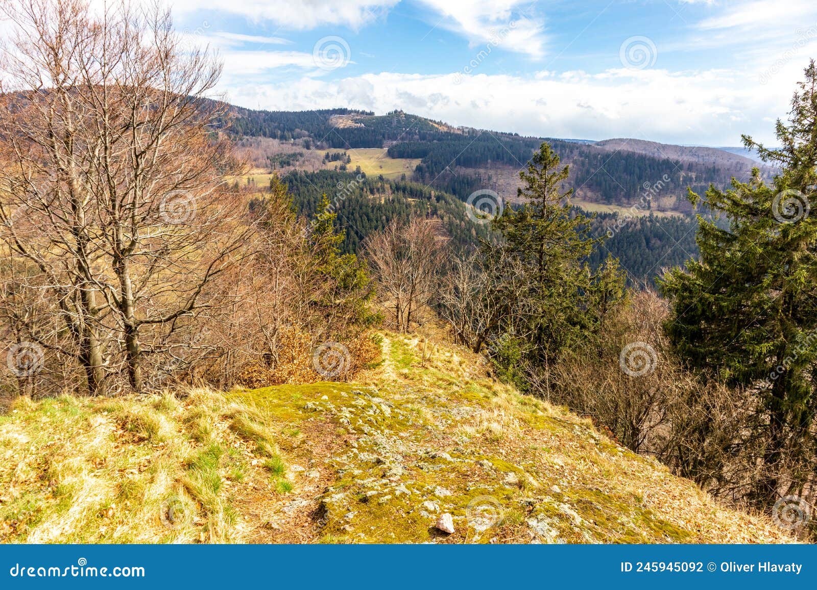 Spring Hike through the Thuringian Forest Near Floh-Seligenthal Stock ...