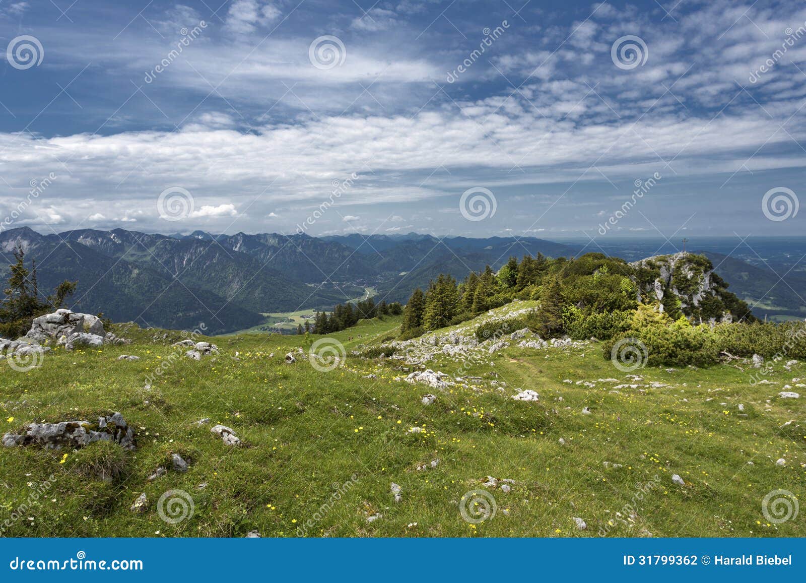 Spring Hiking in the Bavarian Alps Stock Photo - Image of alps, sunny ...