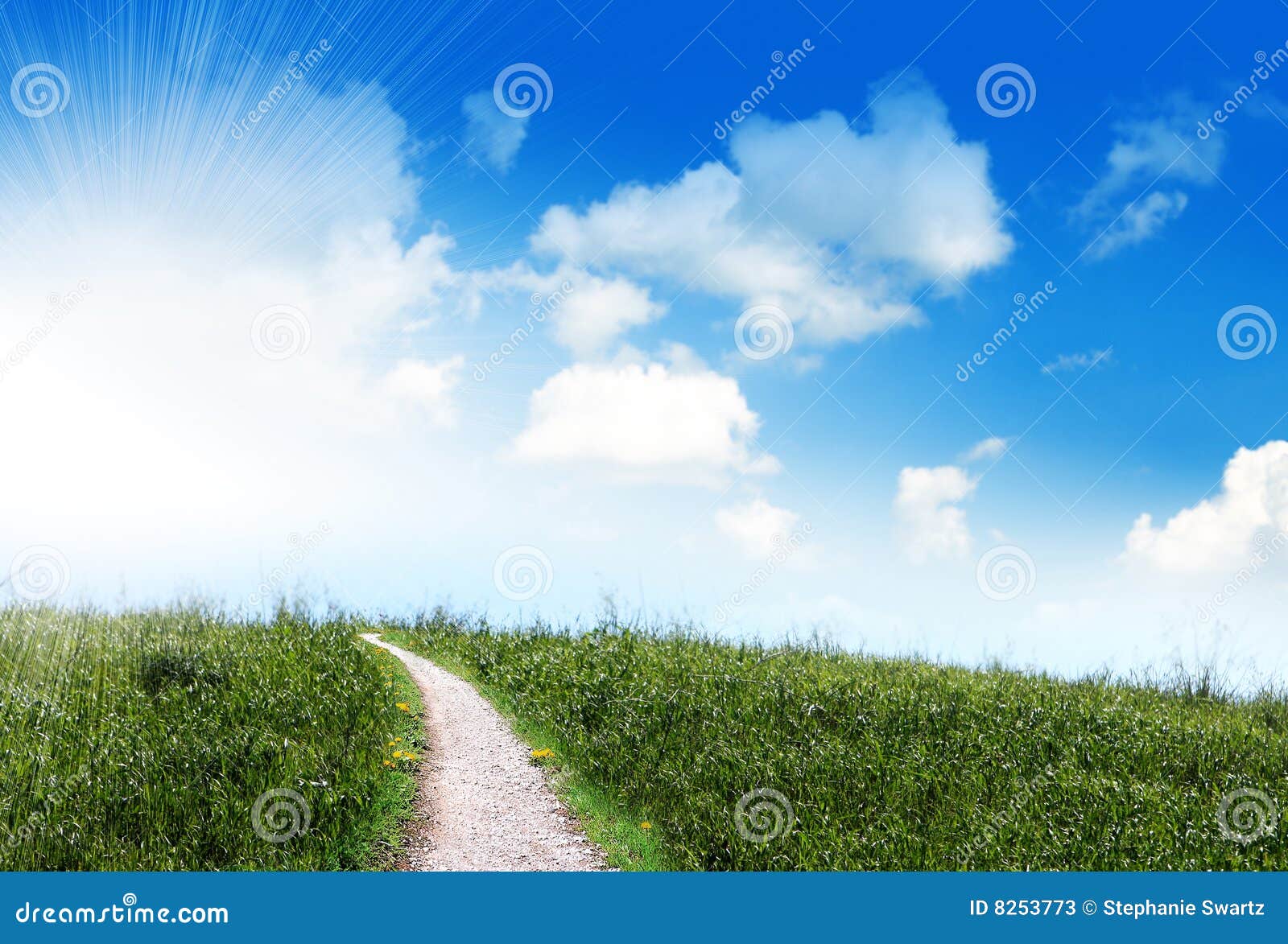 Spring hillside stock image. Image of hill, cloud, infinity - 8253773
