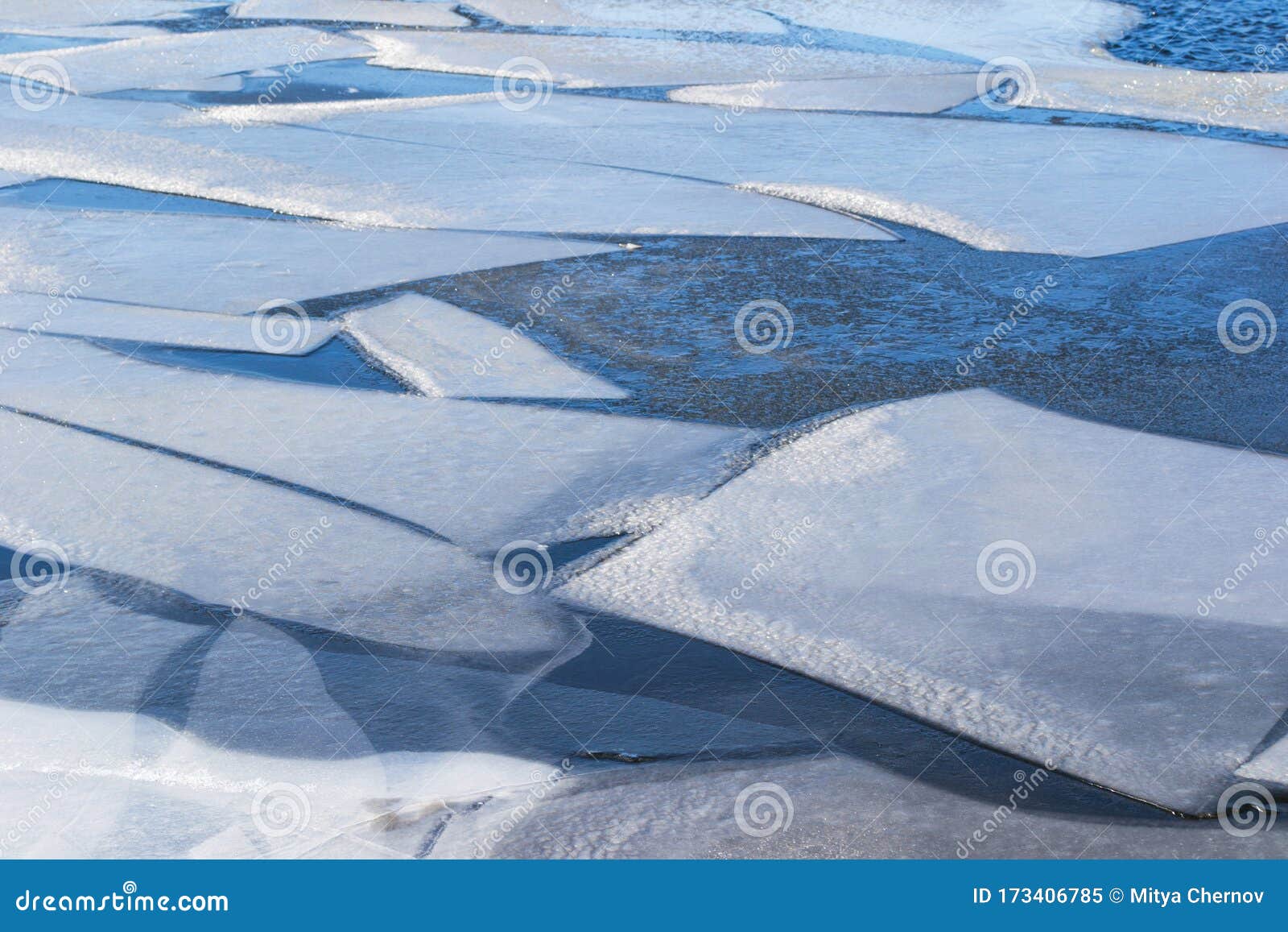Spring Ice Drift on the River. Ice Close-up Stock Image - Image of ...