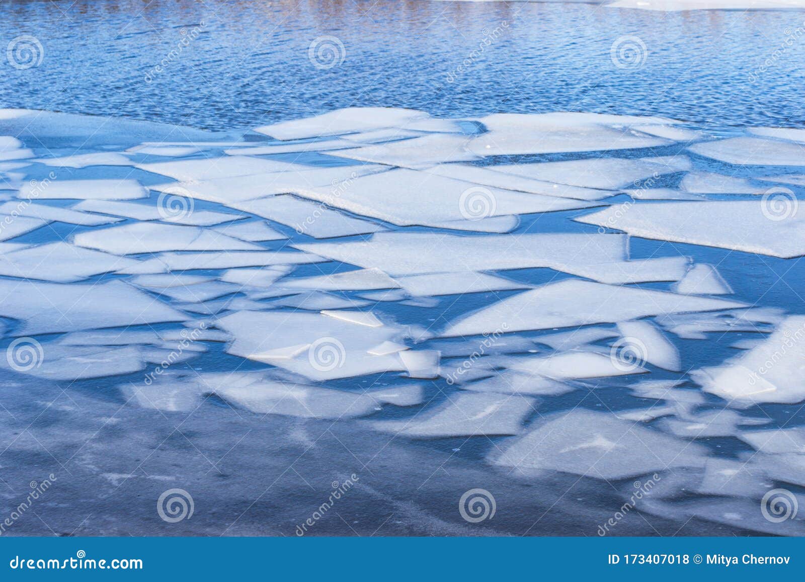 Spring Ice Drift on the River. Ice Close-up Stock Photo - Image of ...