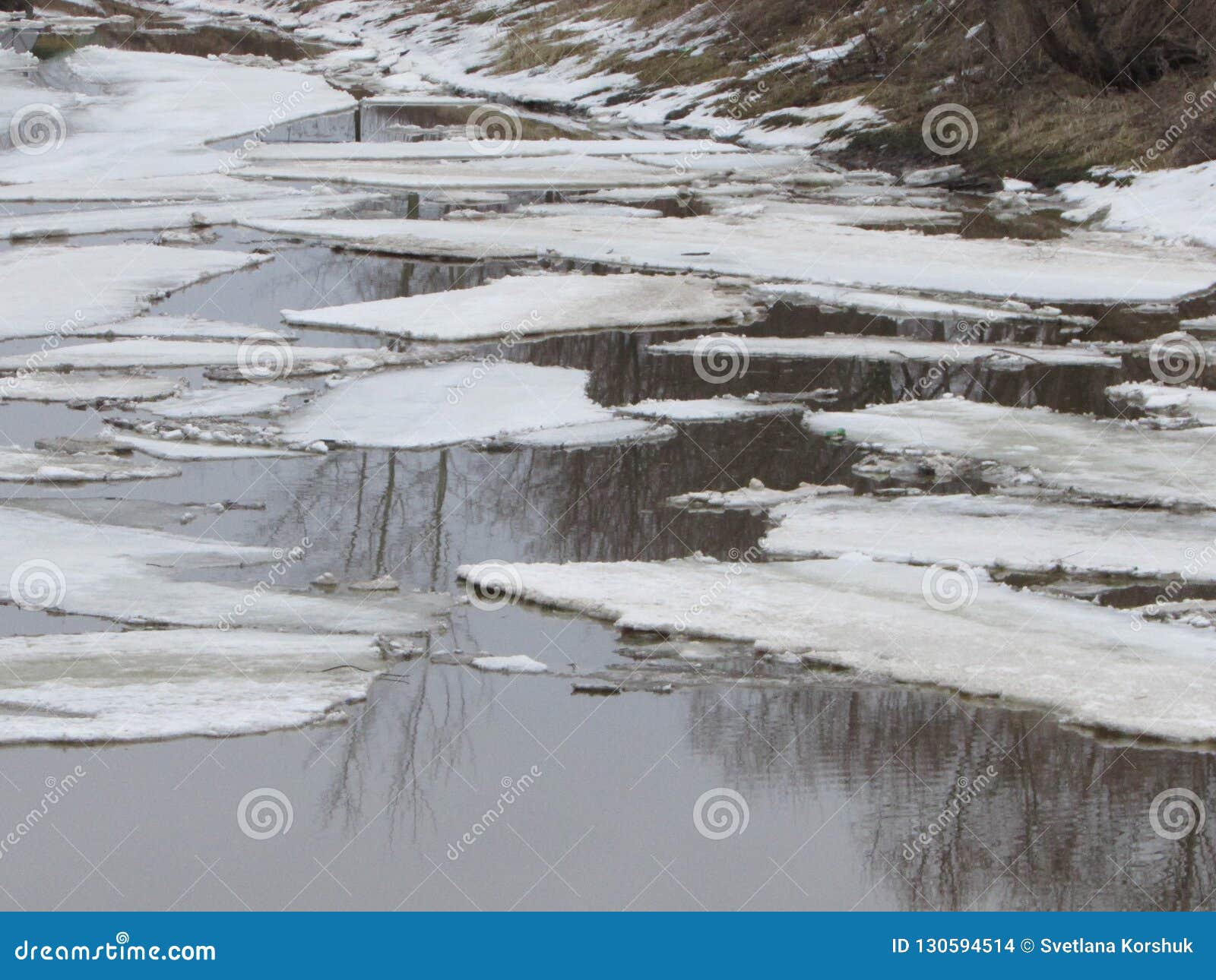 Spring Ice Drift on the River Stock Photo - Image of suzdal, dimitriev ...