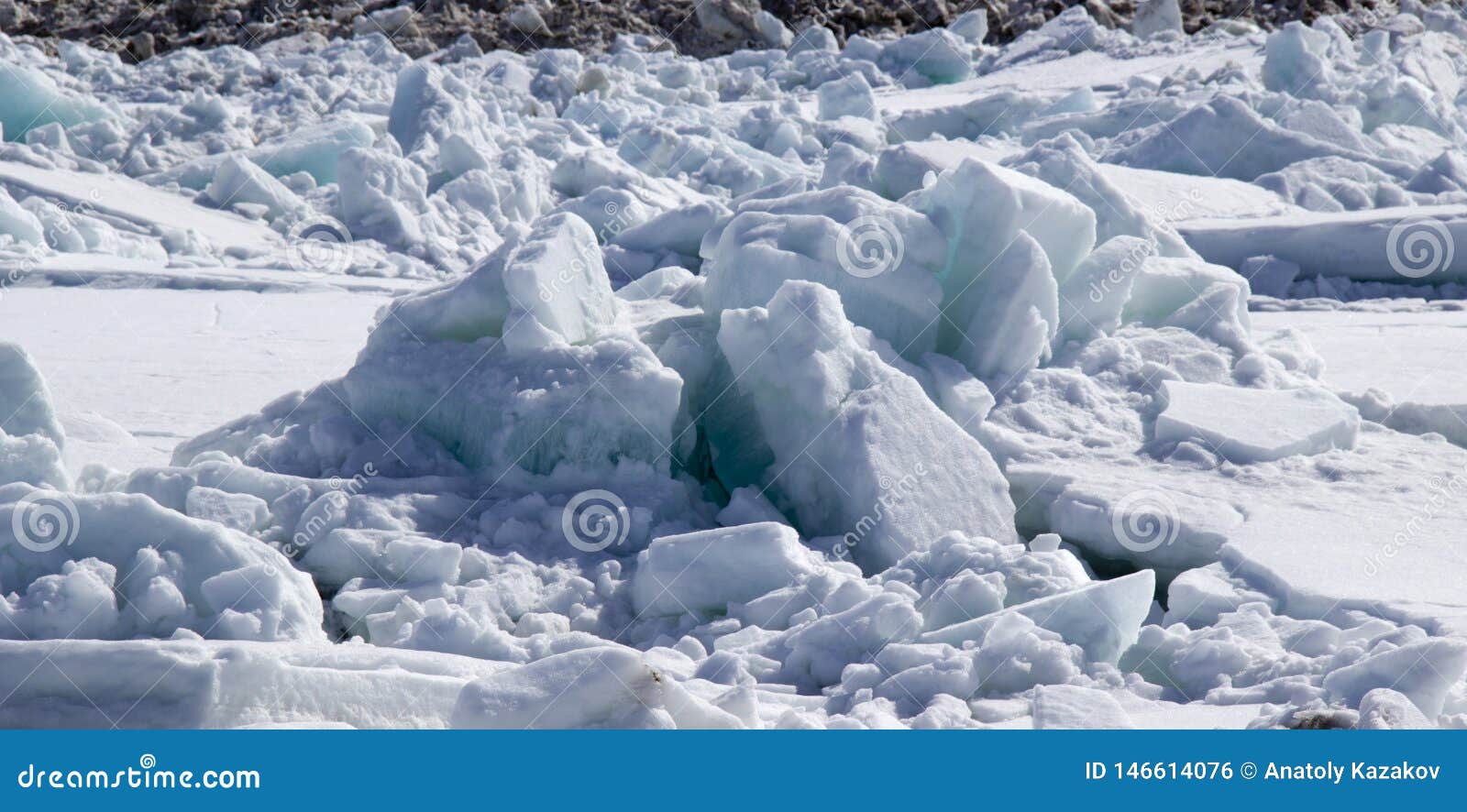 Spring ice drift stock photo. Image of spring, floating - 146614076